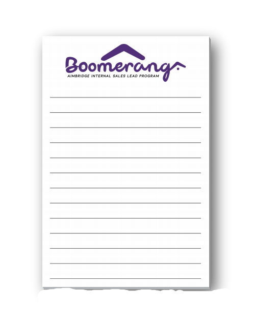 Boomerang 4x6 Sticky Notepad – Aimbridge Hospitality