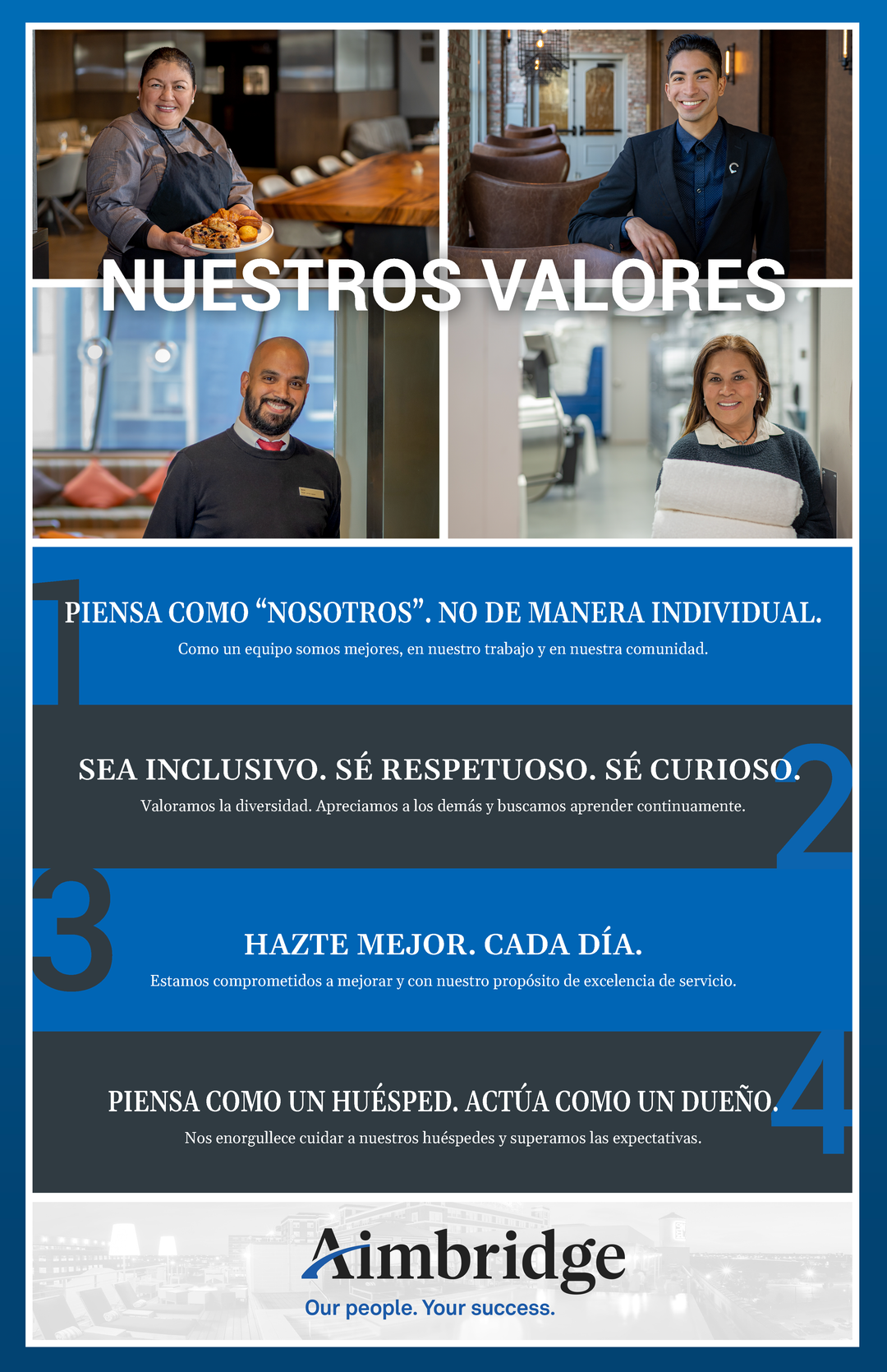 Aimbridge Core Value Poster Set – Aimbridge Hospitality